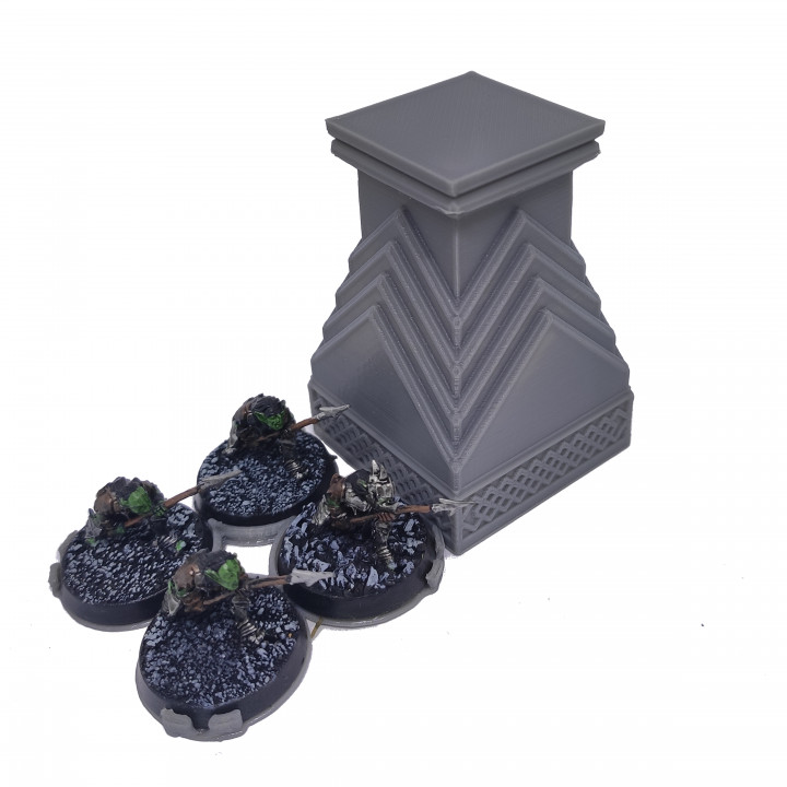 3D Printable 3D printable pillar and assorted bases for dwarf mine 3D ...