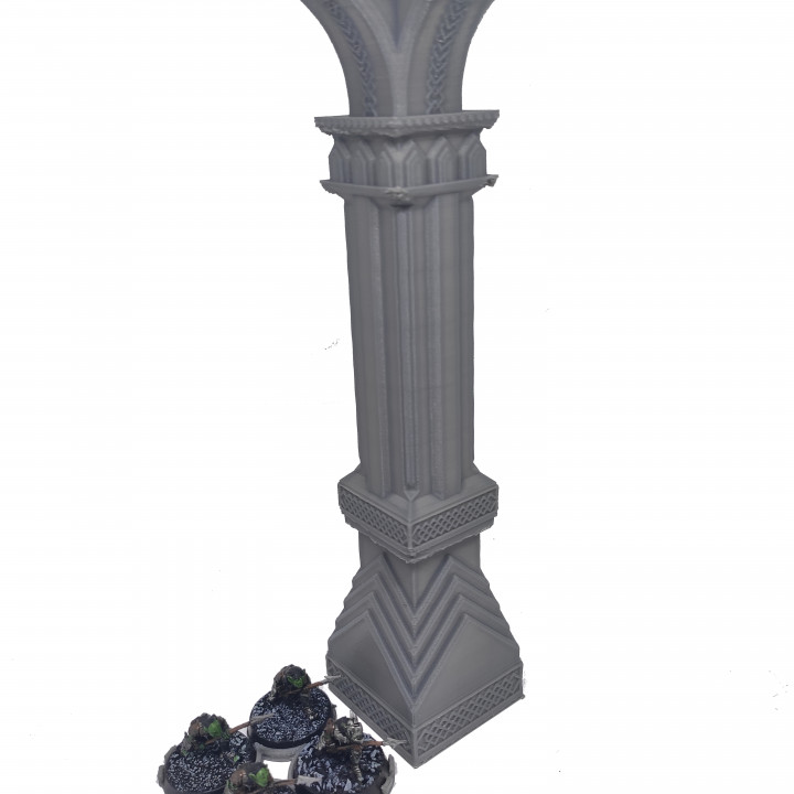 3D Printable 3D printable pillar and assorted bases for dwarf mine 3D ...