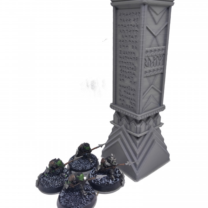 3D Printable 3D printable pillar and assorted bases for dwarf mine 3D ...