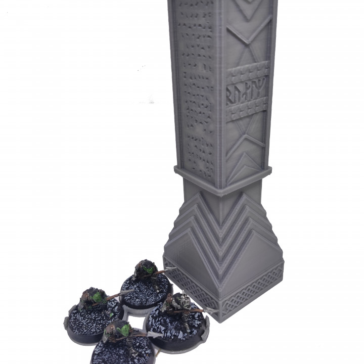 3D Printable 3D printable pillar and assorted bases for dwarf mine 3D ...