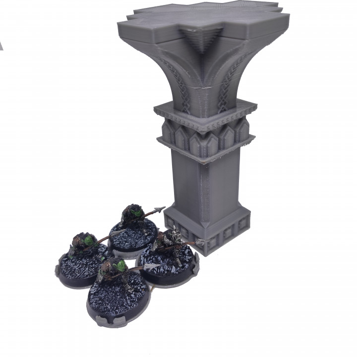 3D Printable 3D printable pillar and assorted bases for dwarf mine 3D ...
