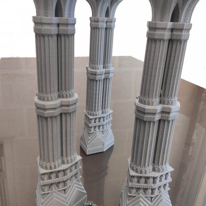 3D Printable 3D printable pillar and assorted bases for dwarf mine 3D ...
