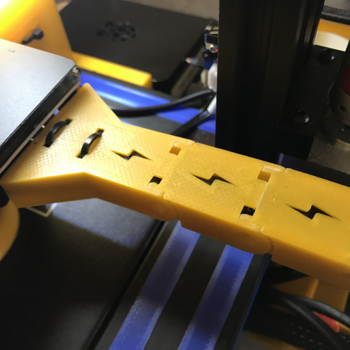3D Printable Horizontal Cable Chain for Geeetech A10 by CANAVESE DANIEL