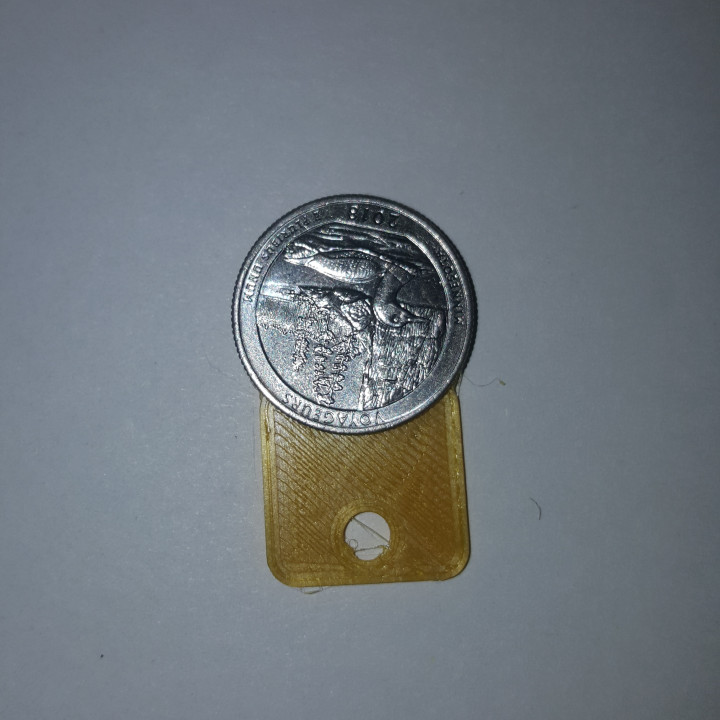 3D Printable Shopping Cart Token by living in 3d