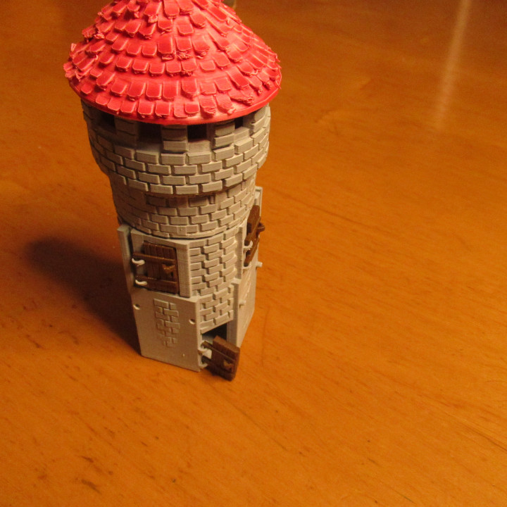 3D Printable Round Castle Towers by Alf Scherer