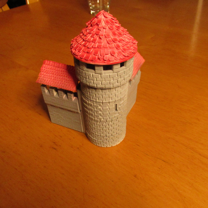 3D Printable Round Castle Towers by Alf Scherer