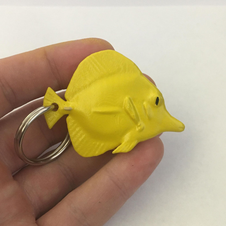 3D Printable Yellow tang marine fish by Ethan