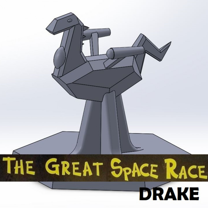 3D Printable Great Space Race - Drake Ship by Zach Pickard