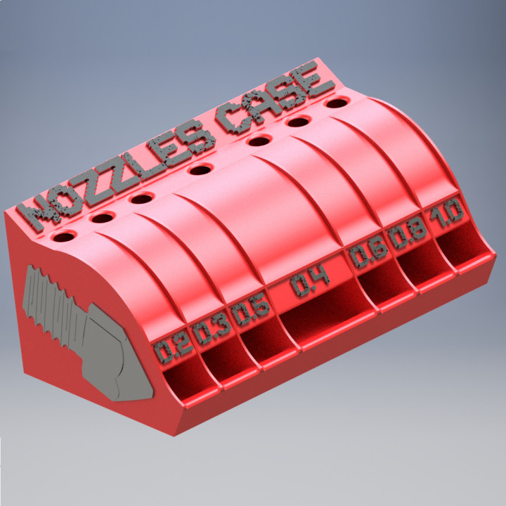 3D Printable Nozzles Case by Rafael Cordeiro Vieira