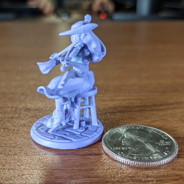 3D Printable Silv the Elf Bard by Twin Goddess Miniatures