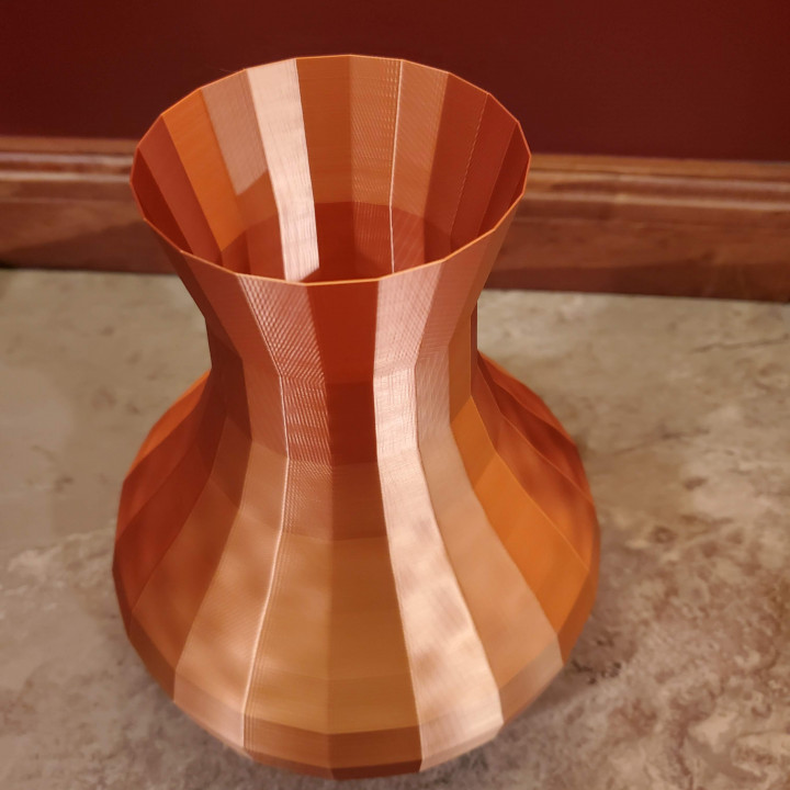 3D Printable Low-Poly Copper Vase by Dan Bush
