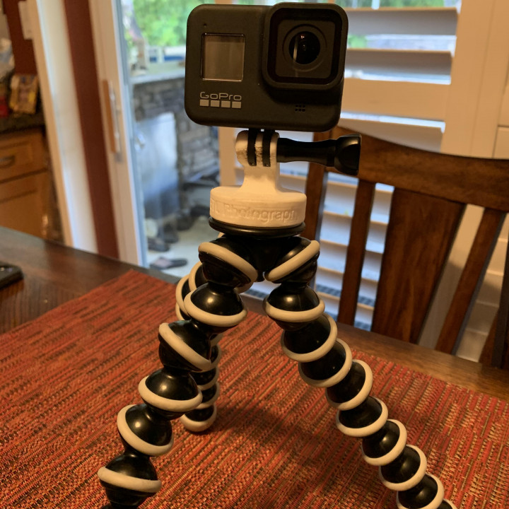 3D Printable Joby GorillaPod GoPro Mount by Ethan Levine