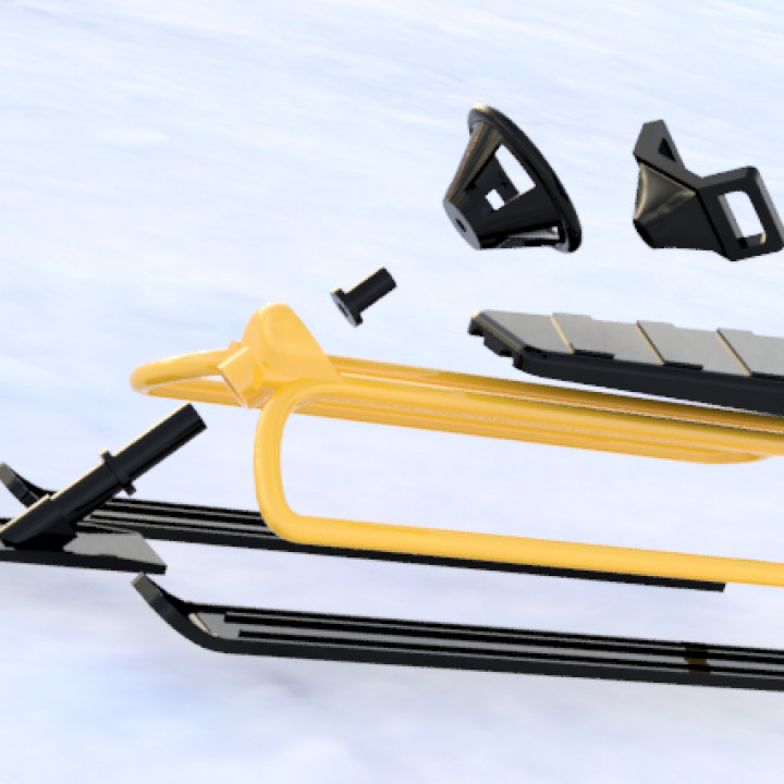 3D Printable 1:10 GT snow racer by Mathieu roy