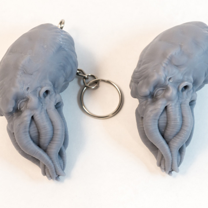 3D Printable Cthulhu Head - Keychain Bust by DCA Tabletop