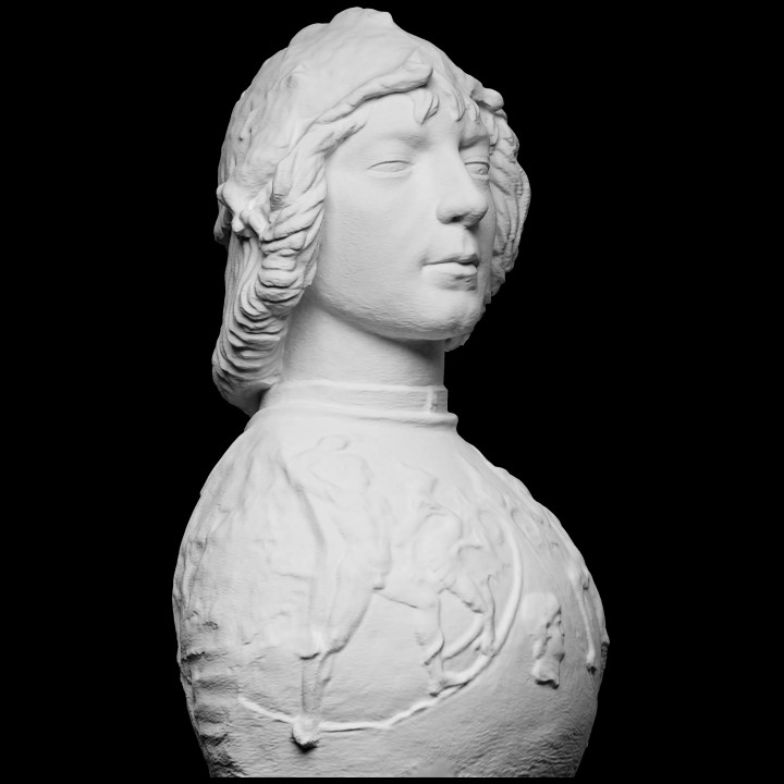 3D Printable Helmet-clad man and chest harness with relief by SMK ...