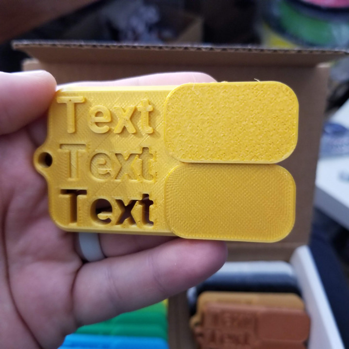 3D Printable Filament Finish Test Plaque by Joel Bonasera