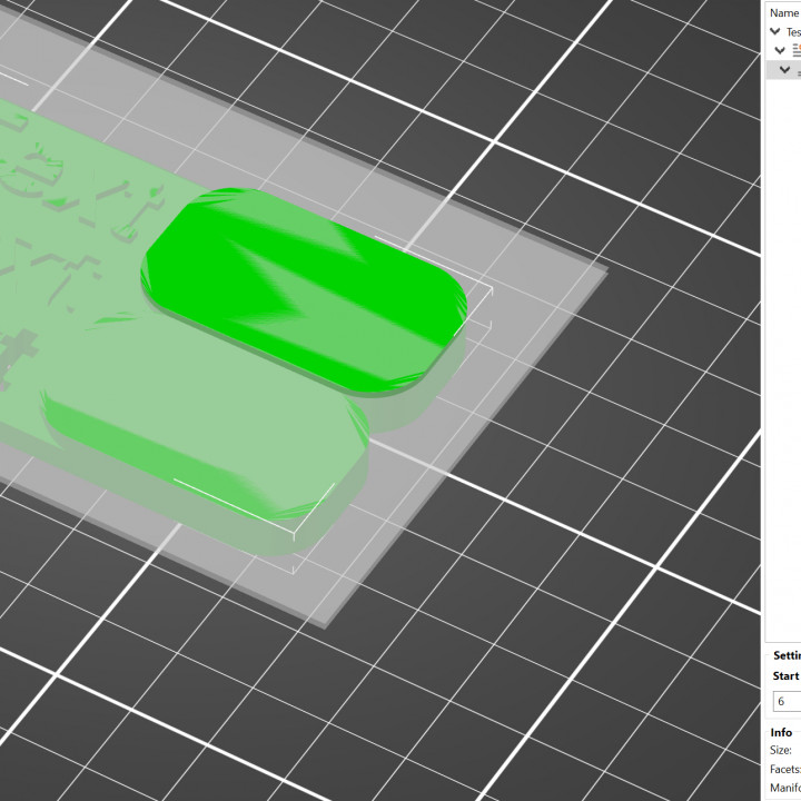 3D Printable Filament Finish Test Plaque by Joel Bonasera
