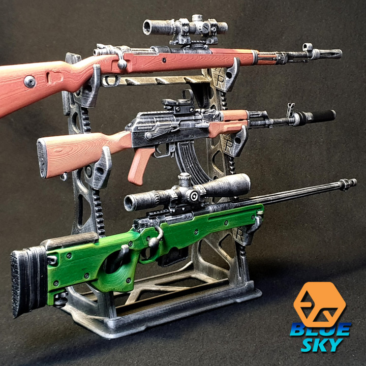 3D Printable Hook for Gun Rack 1/4 Scale by Sky Ha