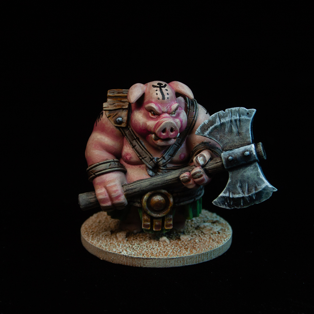 3D Printable Pig Man - Axe Pig by Goon Master