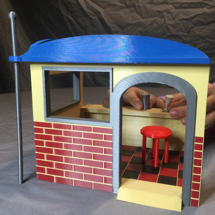 3D Printable Doo Wop Diner -Version 2 by Star Labs 3D, LLC