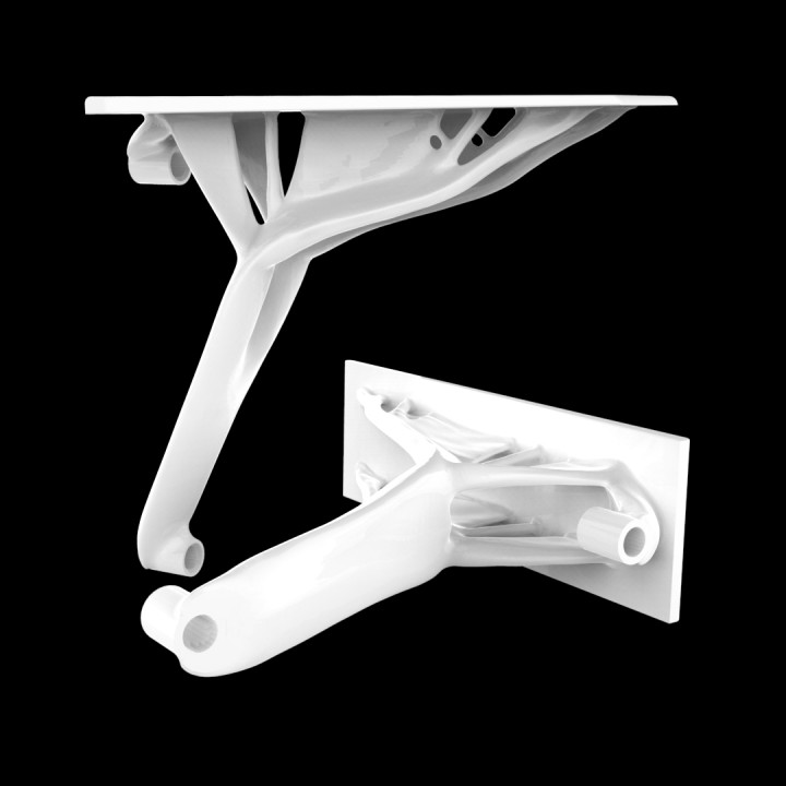 3D Printable Generative shelf bracket ( Heavy duty) by Rishabh gupta