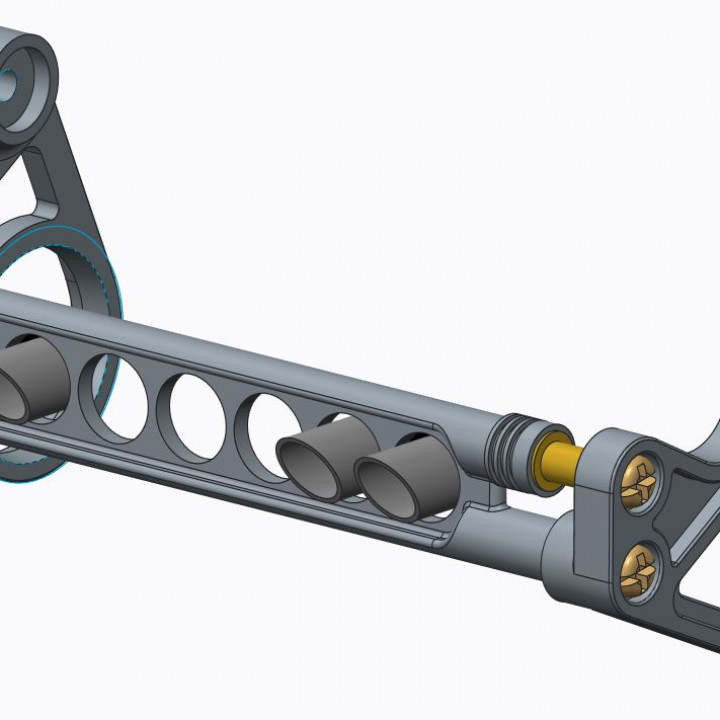 3D Printable Tamiya Rising Fighter Rear Shock Mount and Transmission ...