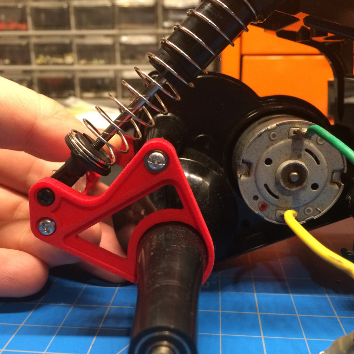 3D Printable Tamiya Rising Fighter Rear Shock Mount and Transmission ...