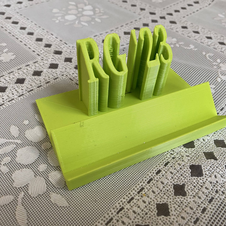 3D Printable Name Plate Holder v2 by Rahul Gupta