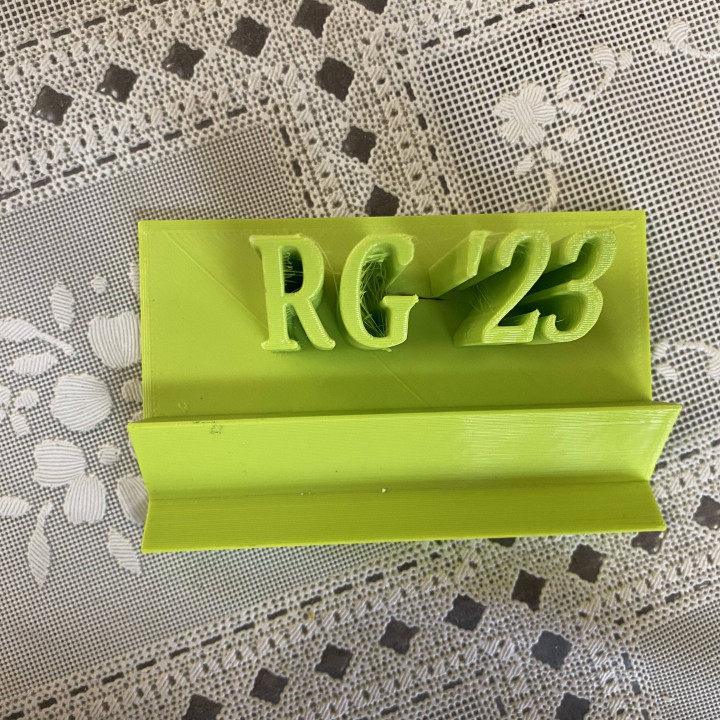 3D Printable Name Plate Holder v2 by Rahul Gupta