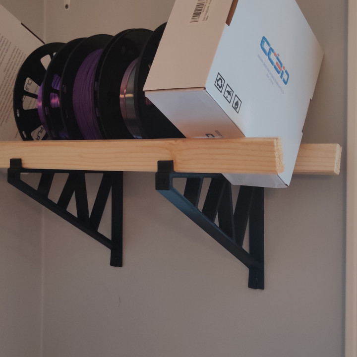 3D Printable filament shelf bracket by David Zaremba