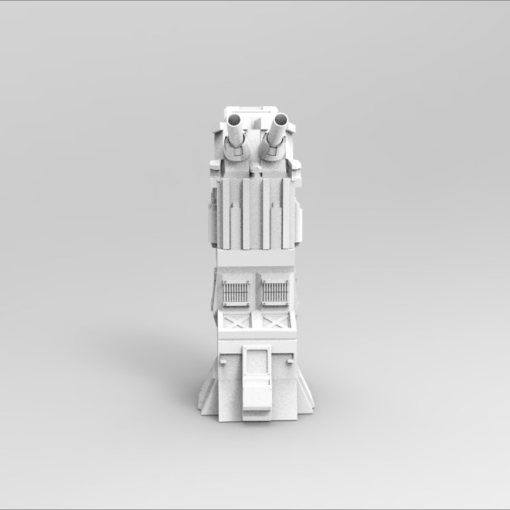 3D Printable Large AA gun, sci-fi, 40k, star wars by Rod Genardini