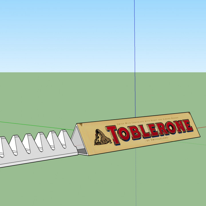 3D Printable Toblerone model by Konradius
