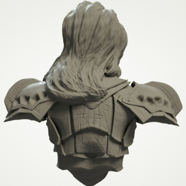 3D Printable Female knight bust by LegionMiniatures