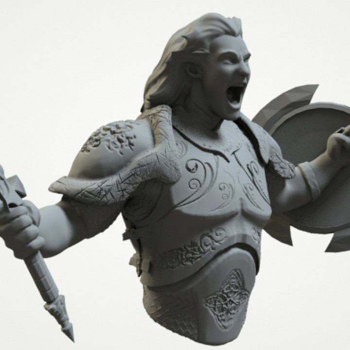 3D Printable male knight bust by LegionMiniatures