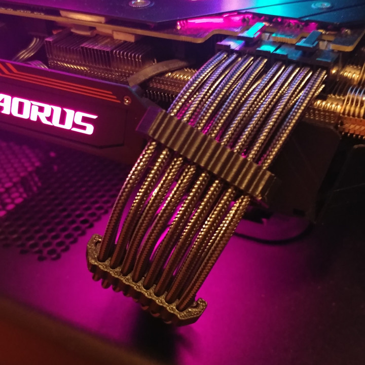 3D Printable Custom pc cable combs (Cablemod Modmesh) by Ethan Lieberman