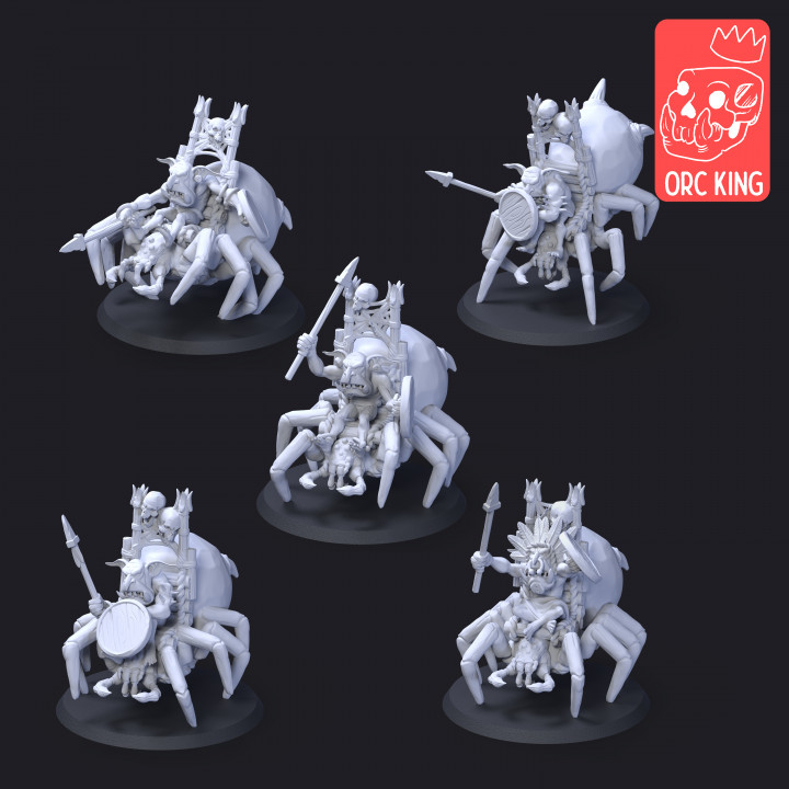 3D Printable Spider Riders by Orc King Studio
