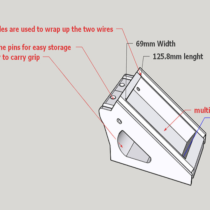 3D Printable Multi reader storage case by B Murphy