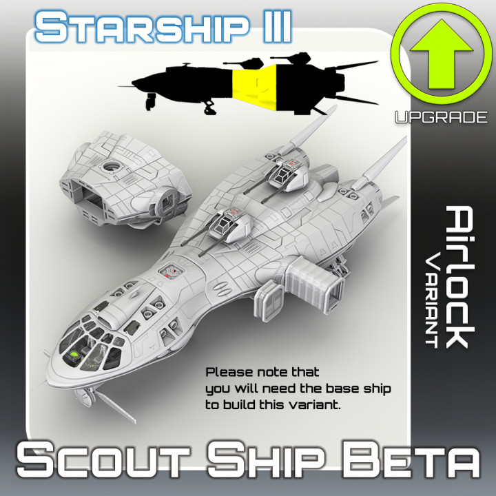 3D Printable Scout Ship Beta Airlock Variant Upgrade by 2nd Dynasty