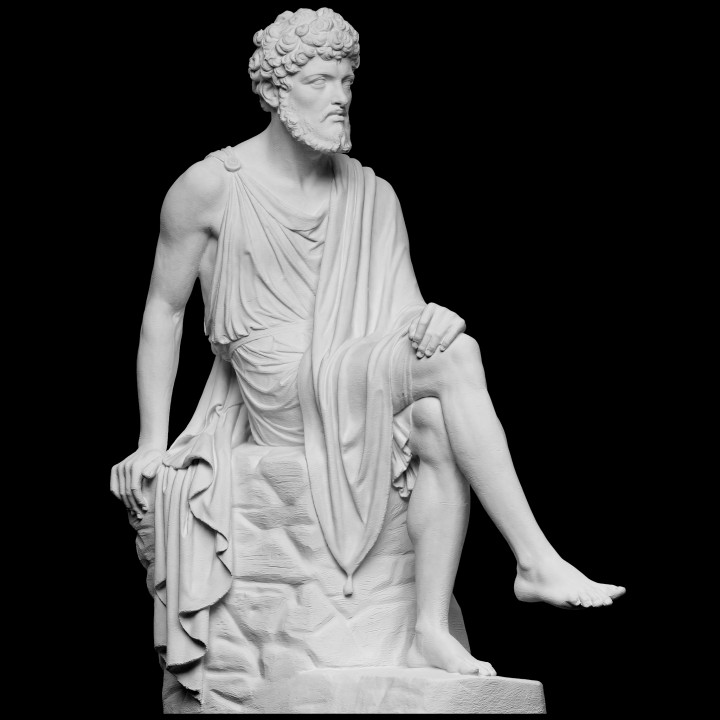 3D Printable Seated Jew by Thorvaldsens Museum