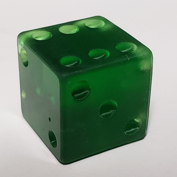 3D Printable D6 Dice by Keith Brown
