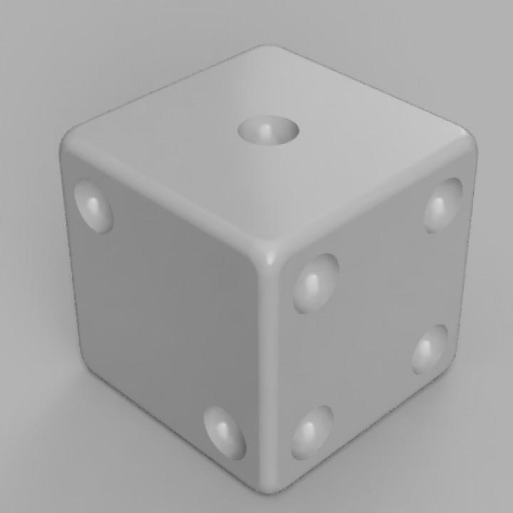 3D Printable D6 Dice by Keith Brown