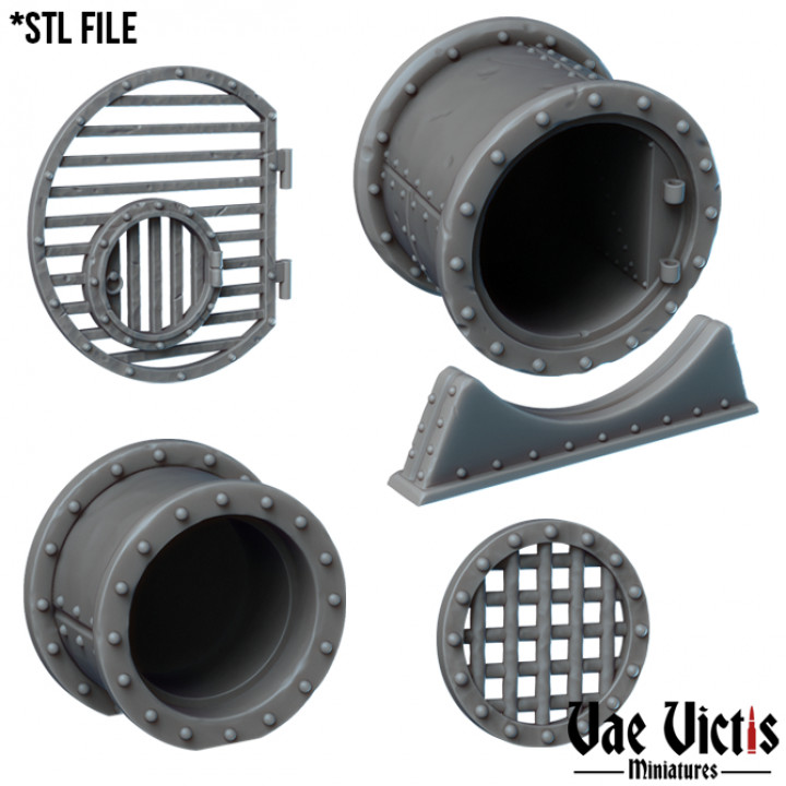 3D Printable Sewer pipes by Vae Victis Miniatures