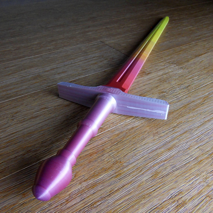 3D Printable Rainbow Sword by medyk3D