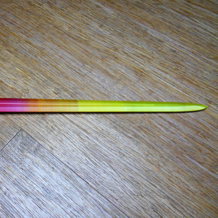 3D Printable Rainbow Sword by medyk3D