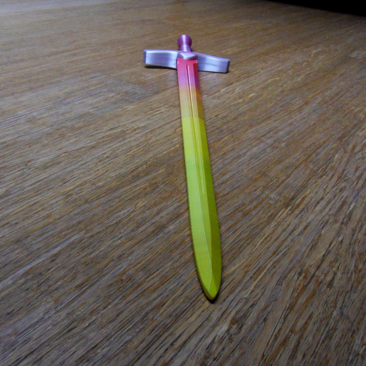 3D Printable Rainbow Sword by medyk3D