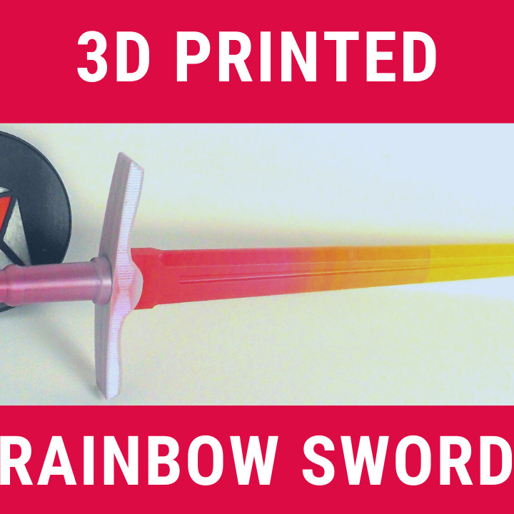 3D Printable Rainbow Sword by medyk3D