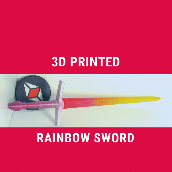 3D Printable Rainbow Sword by medyk3D