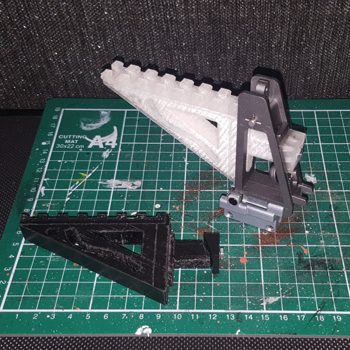 3D Printable Airsoft AA-12 auto shotgun rail by Philipp