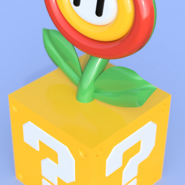 3D Printable Super Mario Fire or Ice Flower with Switch card storage by Dsk