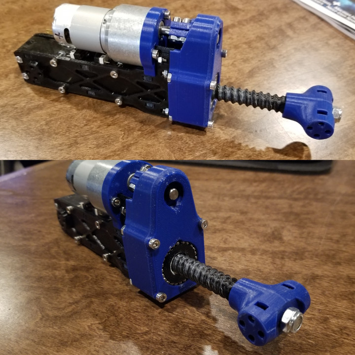 3D Printable Ball Screw Linear Actuator by Jeff Underly